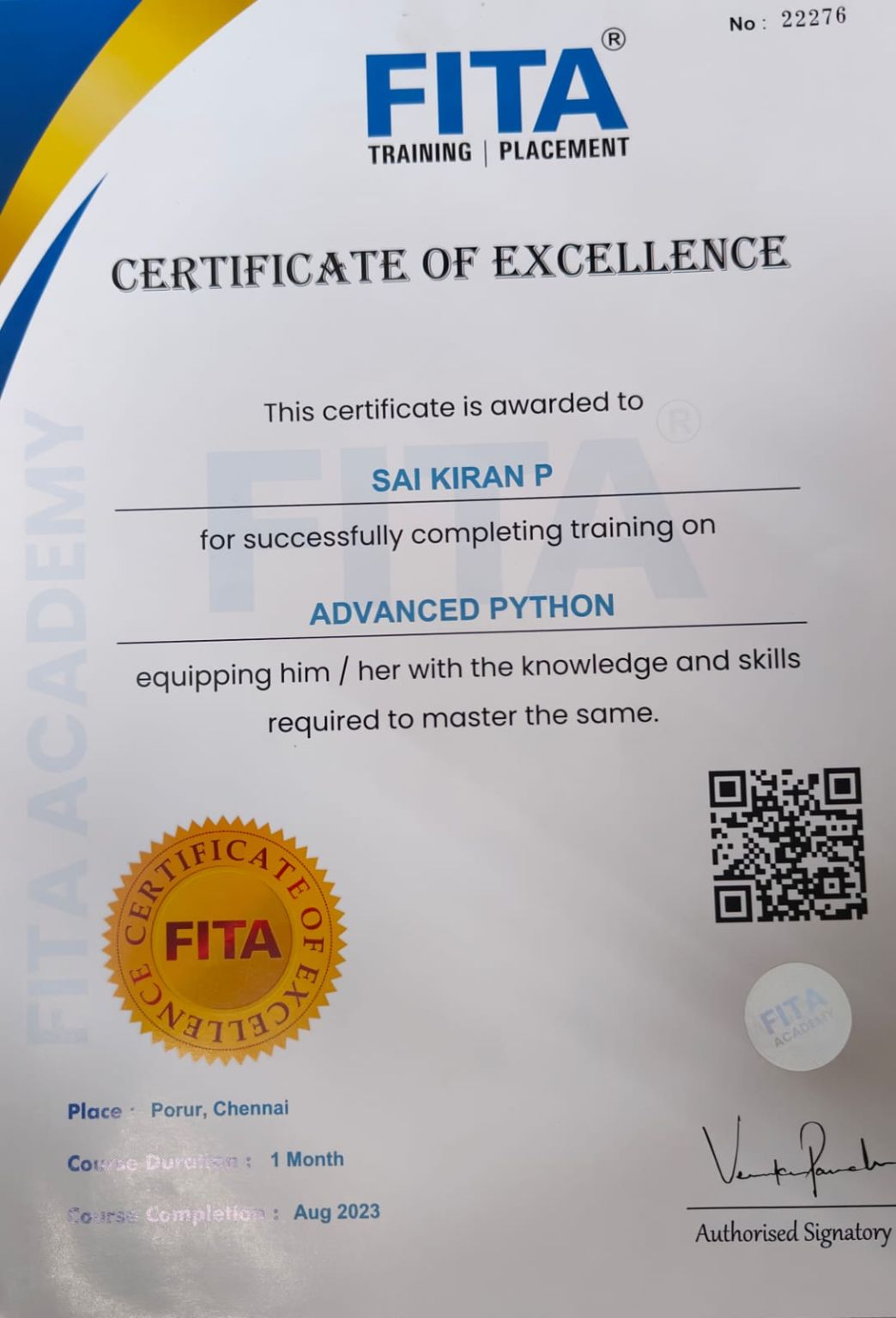 Sai Kiran on LinkedIn: I have successfully completed my Python course ... Sai Kiran on LinkedIn: I have successfully completed my Python course ...