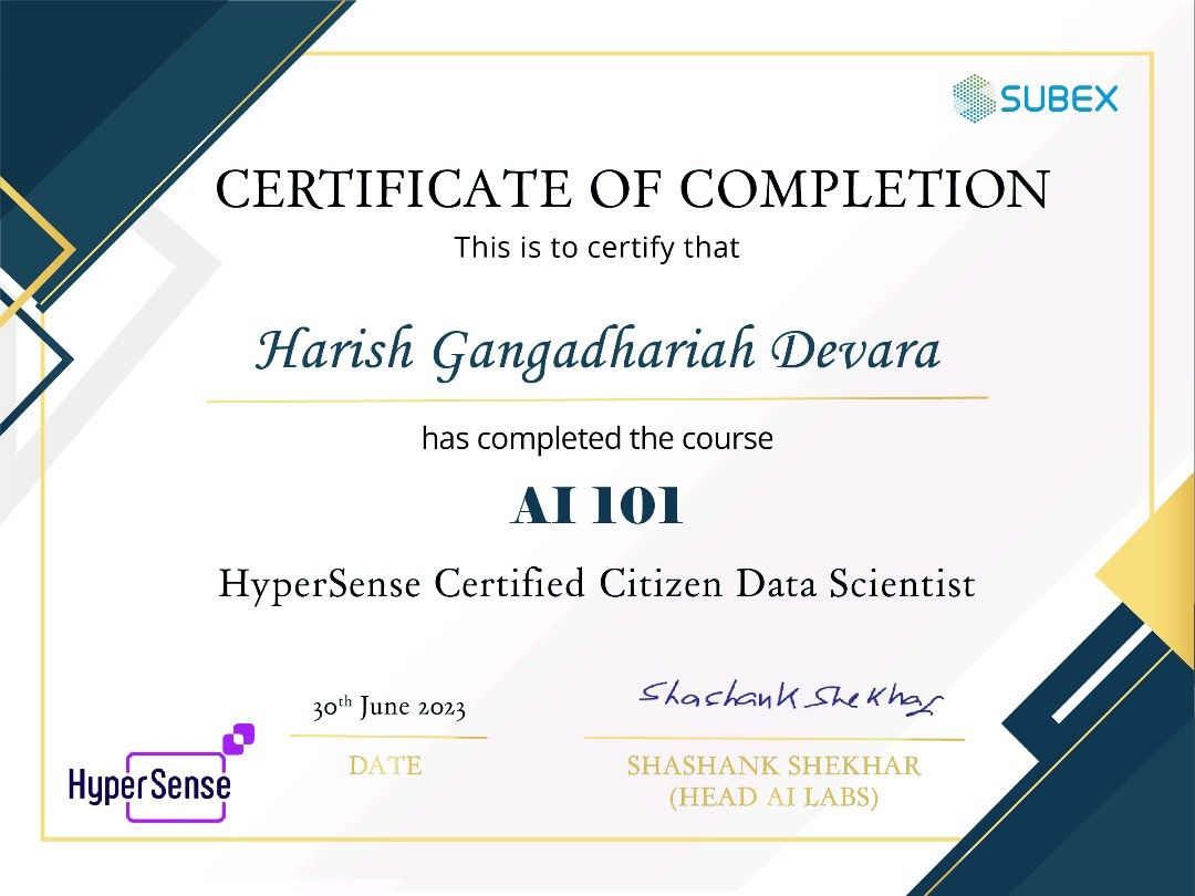 Harish Gangadhariah Devarahatti on LinkedIn: #hypersenseai # ... Harish Gangadhariah Devarahatti on LinkedIn: #hypersenseai # ...