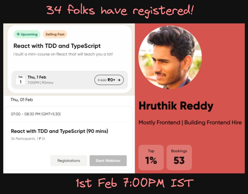 Hruthik Reddy on LinkedIn: #learnreact #tdd #typescript #frontend Hruthik Reddy on LinkedIn: #learnreact #tdd #typescript #frontend