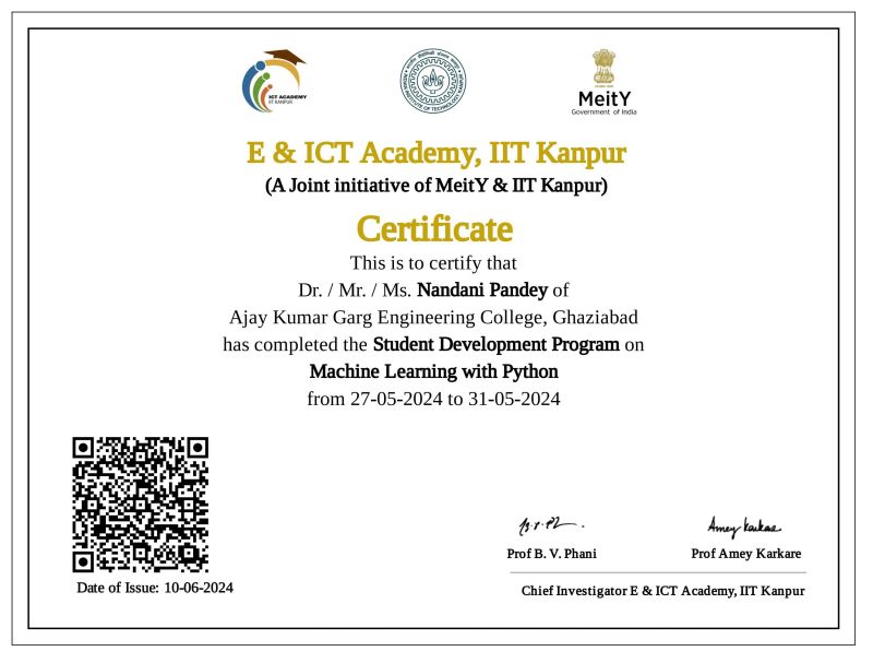 Nandani Pandey on LinkedIn: #machinelearning #python #iitkanpur # ... Nandani Pandey on LinkedIn: #machinelearning #python #iitkanpur # ...