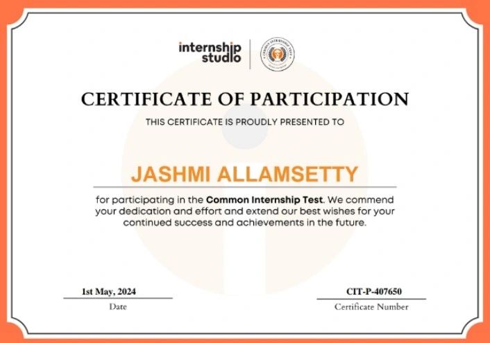 Jashmi Allamsetty on LinkedIn: Hello all!! I have successfully ... Jashmi Allamsetty on LinkedIn: Hello all!! I have successfully ...