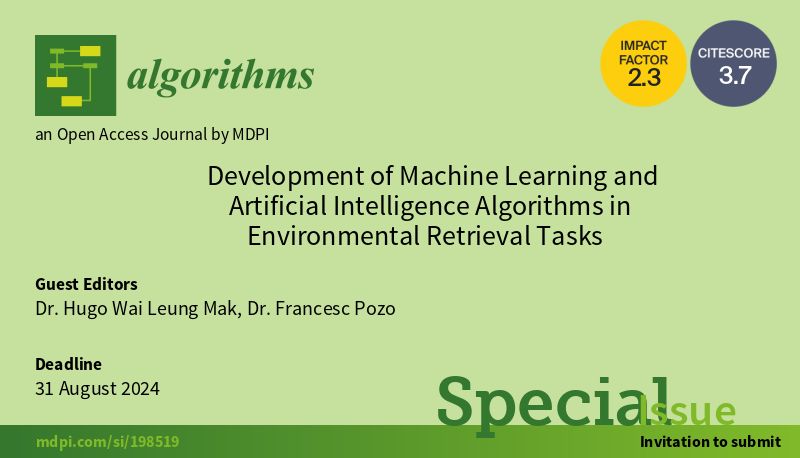 Algorithms MDPI on LinkedIn: #specialissue #algorithm #machinelearning ... Algorithms MDPI on LinkedIn: #specialissue #algorithm #machinelearning ...