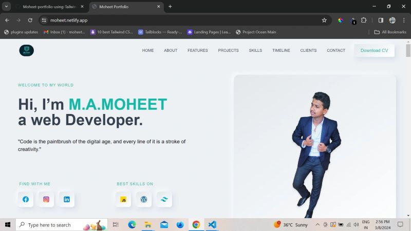 My new portfolio website using Tailwind css | Mohammad Abdul Moheet ... My new portfolio website using Tailwind css | Mohammad Abdul Moheet ...