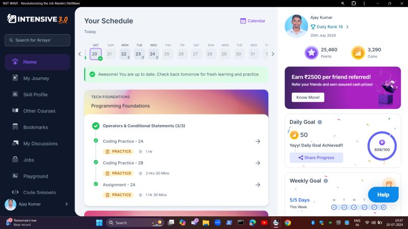 Ajay Kumar Battu on LinkedIn: #ccbp #30daycodingchallenge #nxtwave #coding Ajay Kumar Battu on LinkedIn: #ccbp #30daycodingchallenge #nxtwave #coding