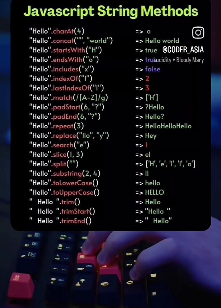 Muhammad Ahmad Jawad on LinkedIn: #javascript #stringmethods #coding # ... Muhammad Ahmad Jawad on LinkedIn: #javascript #stringmethods #coding # ...