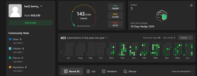 Basil Benny on LinkedIn: #leetcode #codingjourney #problemsolving # ... Basil Benny on LinkedIn: #leetcode #codingjourney #problemsolving # ...