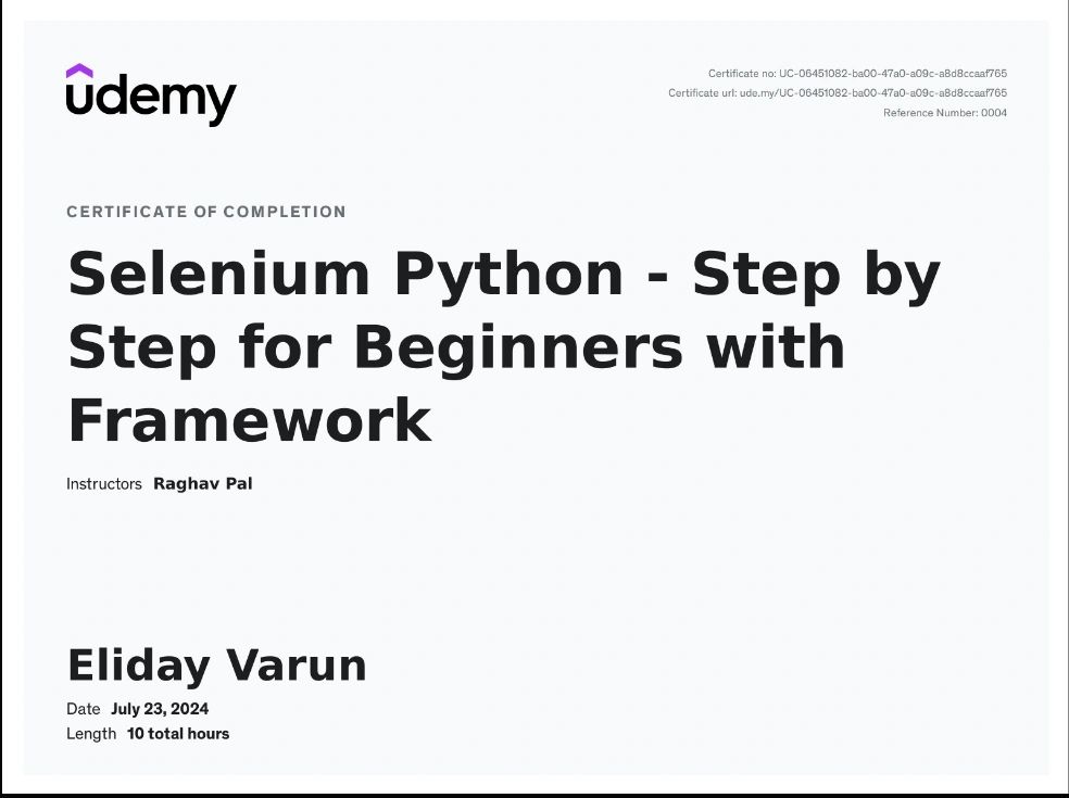 Eliday Varun on LinkedIn: #selenium #python #testng #cucumber #bdd #tdd ... Eliday Varun on LinkedIn: #selenium #python #testng #cucumber #bdd #tdd ...