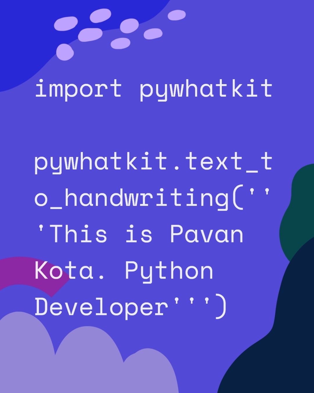 PAVAN KUMAR KOTA on LinkedIn: #python #pythondeveloper #pythoncoding # ... PAVAN KUMAR KOTA on LinkedIn: #python #pythondeveloper #pythoncoding # ...