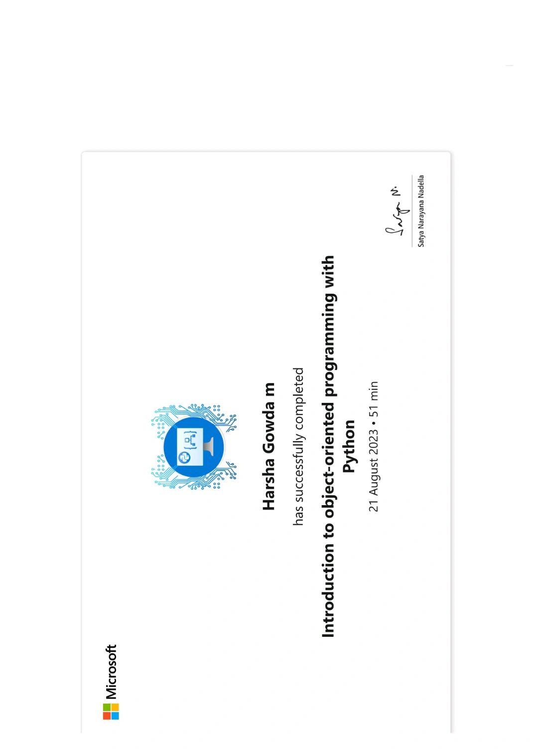 Harsha Gowda on LinkedIn: I have successfully completed object oriented ... Harsha Gowda on LinkedIn: I have successfully completed object oriented ...