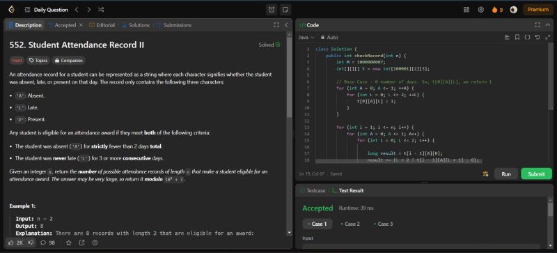 Resolved student record problem on LeetCode | Shivendra singh posted on ... Resolved student record problem on LeetCode | Shivendra singh posted on ...