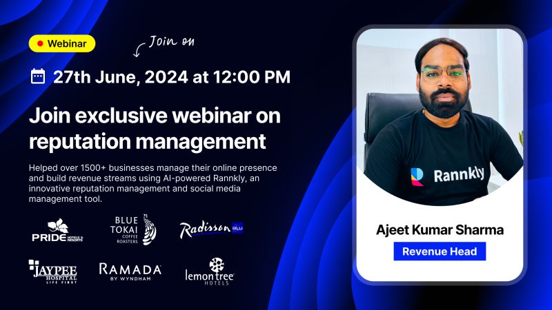 Shobhit Singh on LinkedIn: #webinar #reputationmanagement #rannkly # ... Shobhit Singh on LinkedIn: #webinar #reputationmanagement #rannkly # ...