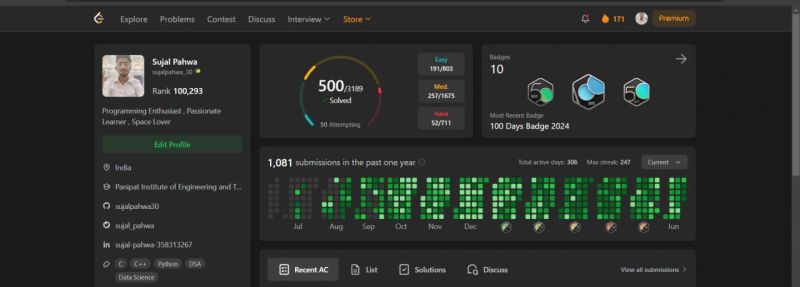 Sujal Pahwa on LinkedIn: #dsa #leetcode #coding #programming #milestone ... Sujal Pahwa on LinkedIn: #dsa #leetcode #coding #programming #milestone ...