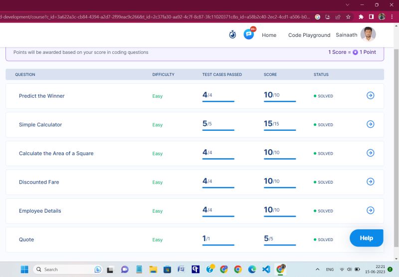 Sainaath Dhanwada on LinkedIn: #100daysofcodechallenge #day66 #nxtwave ... Sainaath Dhanwada on LinkedIn: #100daysofcodechallenge #day66 #nxtwave ...
