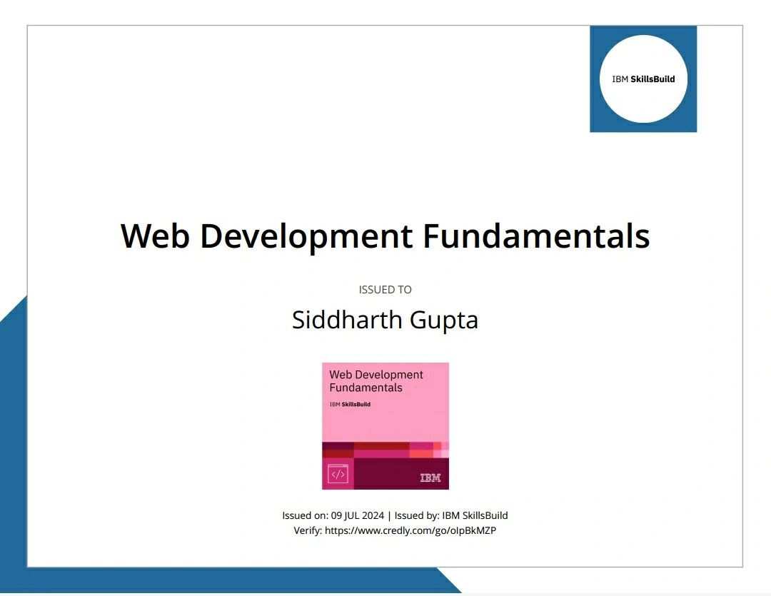 Siddharth Gupta on LinkedIn: #ibmskillsbuild #csrbox #webdevelopment # ... Siddharth Gupta on LinkedIn: #ibmskillsbuild #csrbox #webdevelopment # ...