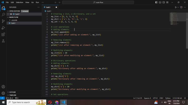 Vighnesh Daggupati on LinkedIn: #mainflow #task1 #python Vighnesh Daggupati on LinkedIn: #mainflow #task1 #python