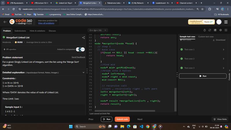 Banti Prajapati on LinkedIn: #dsa #code360 #codingninjas #leetcode Banti Prajapati on LinkedIn: #dsa #code360 #codingninjas #leetcode