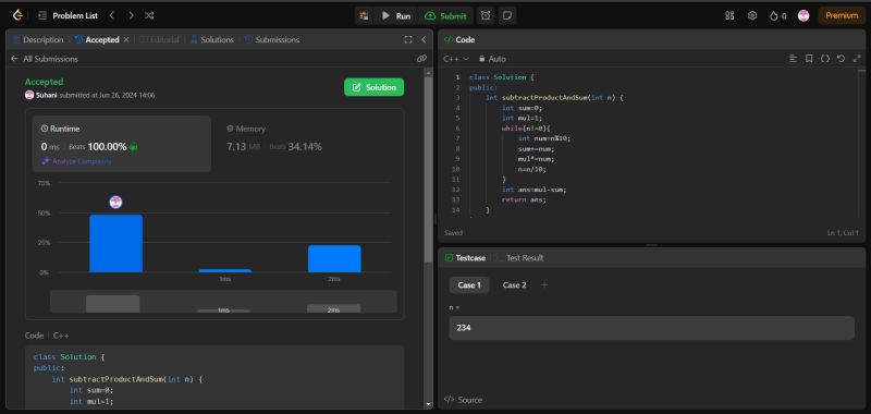 Suhani . on LinkedIn: #day1 #100daysofcodingchallenge #leetcode # ... Suhani . on LinkedIn: #day1 #100daysofcodingchallenge #leetcode # ...