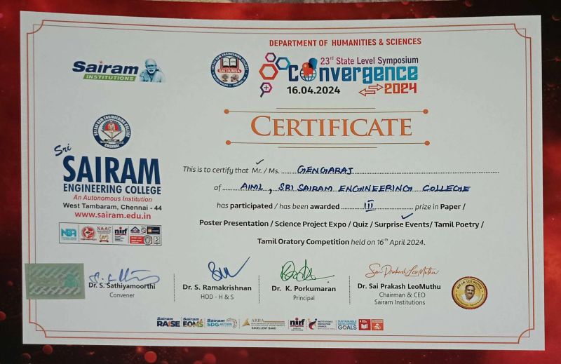 Gengaraj Pothiraj on LinkedIn: #achievement #stem #convergencesympo2024 ... Gengaraj Pothiraj on LinkedIn: #achievement #stem #convergencesympo2024 ...