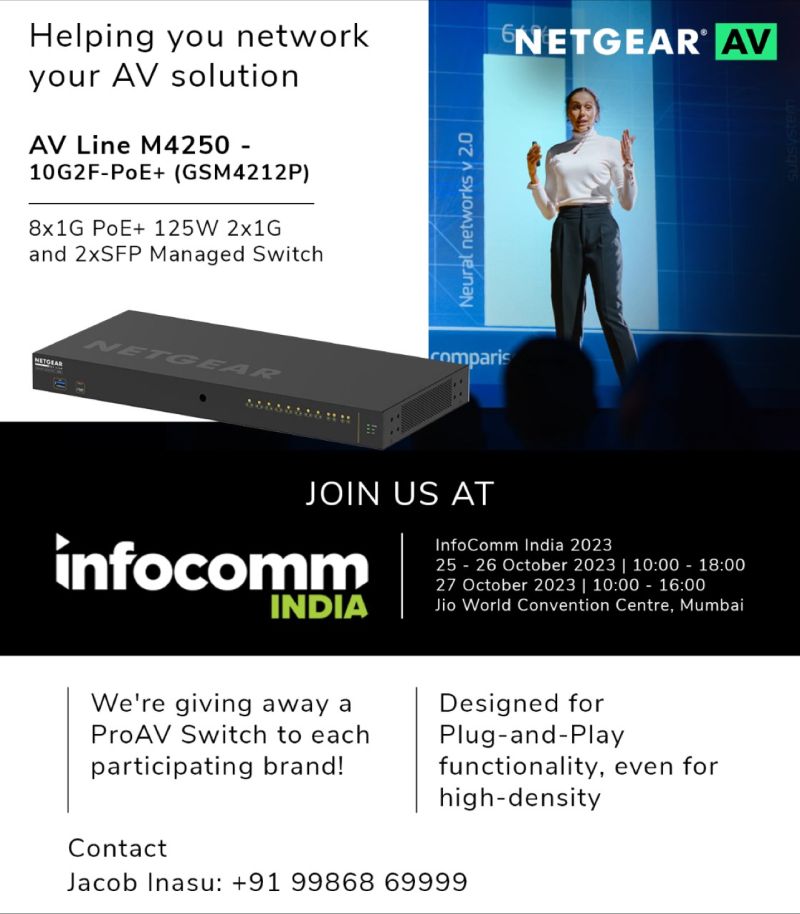 Manab Mallick on LinkedIn: #infocomm #mumbai #netgear #proav Manab Mallick on LinkedIn: #infocomm #mumbai #netgear #proav