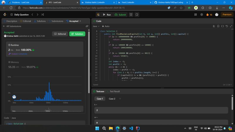 Krishna Vaithi on LinkedIn: #100daysofcode #coding #leetcode # ... Krishna Vaithi on LinkedIn: #100daysofcode #coding #leetcode # ...
