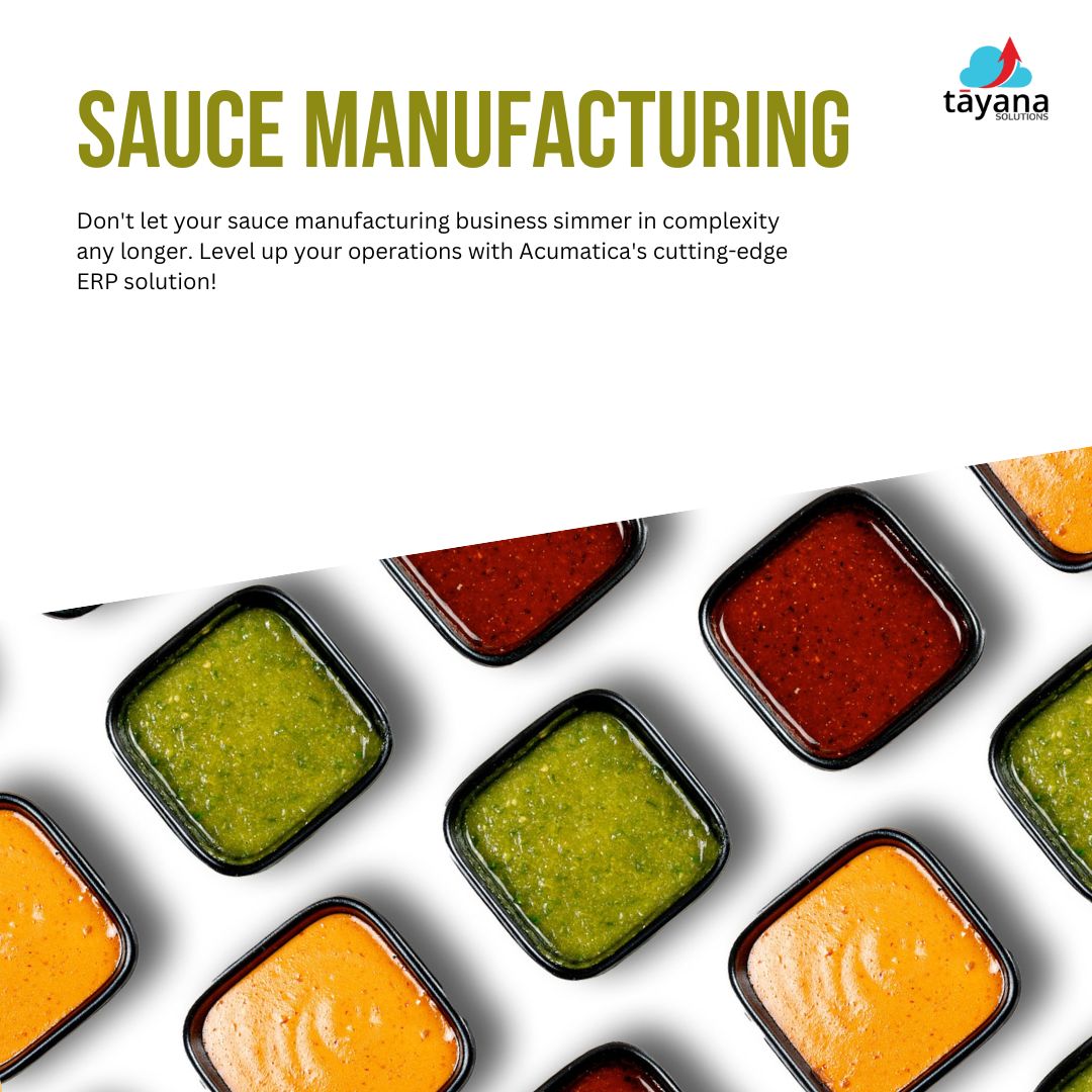 Tayana Acumatica ERP on LinkedIn: #erp #sauce #acumatica #manufacturing ... Tayana Acumatica ERP on LinkedIn: #erp #sauce #acumatica #manufacturing ...