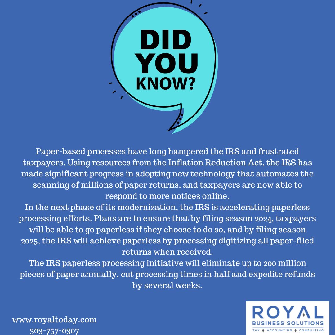 Royal Business Solutions Accounting + Tax on LinkedIn: The IRS launches ... Royal Business Solutions Accounting + Tax on LinkedIn: The IRS launches ...