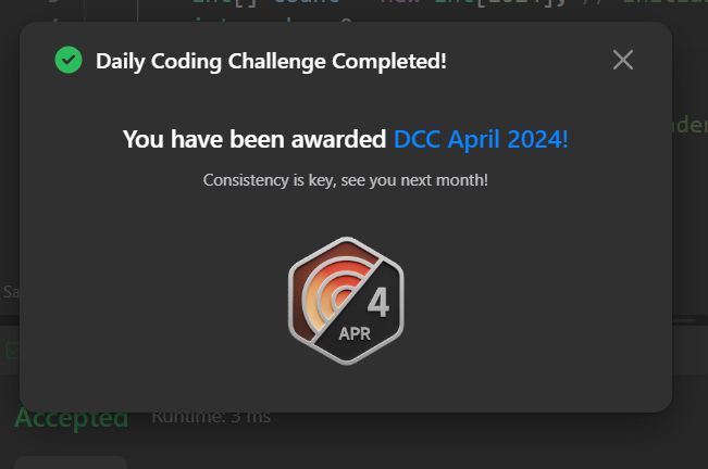 Amit Kumar on LinkedIn: #leetcode #dccapril2024 #consistency # ... Amit Kumar on LinkedIn: #leetcode #dccapril2024 #consistency # ...