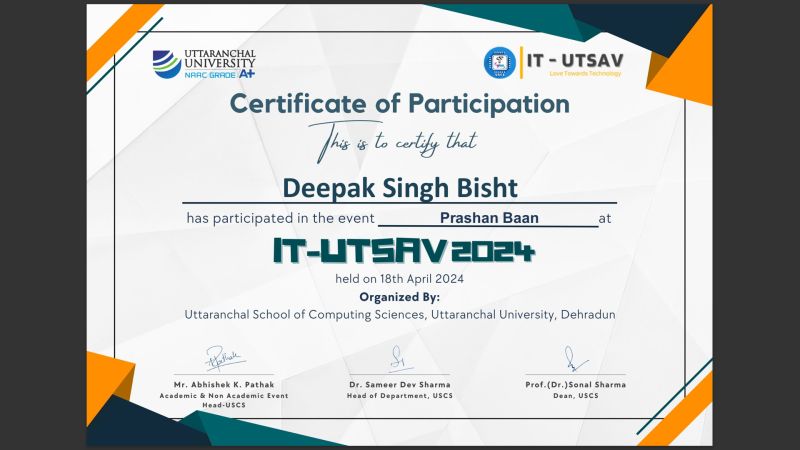 Deepak Singh Bisht on LinkedIn: #uttranchaluniversity #coding Deepak Singh Bisht on LinkedIn: #uttranchaluniversity #coding