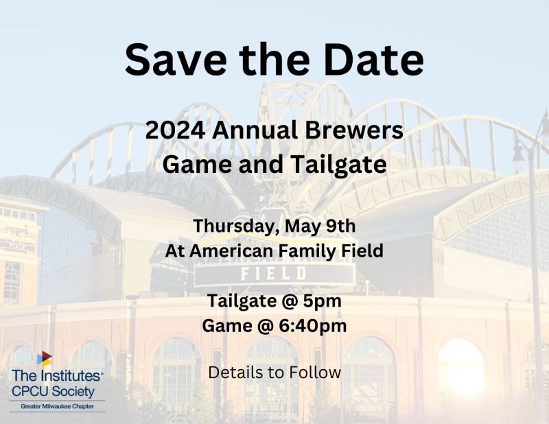 Greater Milwaukee CPCU Society Chapter on LinkedIn: SAVE THE DATE ... Greater Milwaukee CPCU Society Chapter on LinkedIn: SAVE THE DATE ...