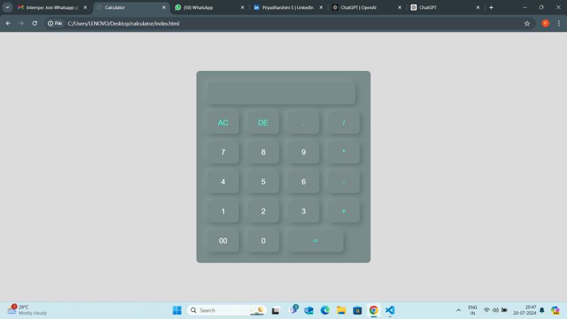 Priyadharshini S on LinkedIn: A fully functional calculator built with ... Priyadharshini S on LinkedIn: A fully functional calculator built with ...