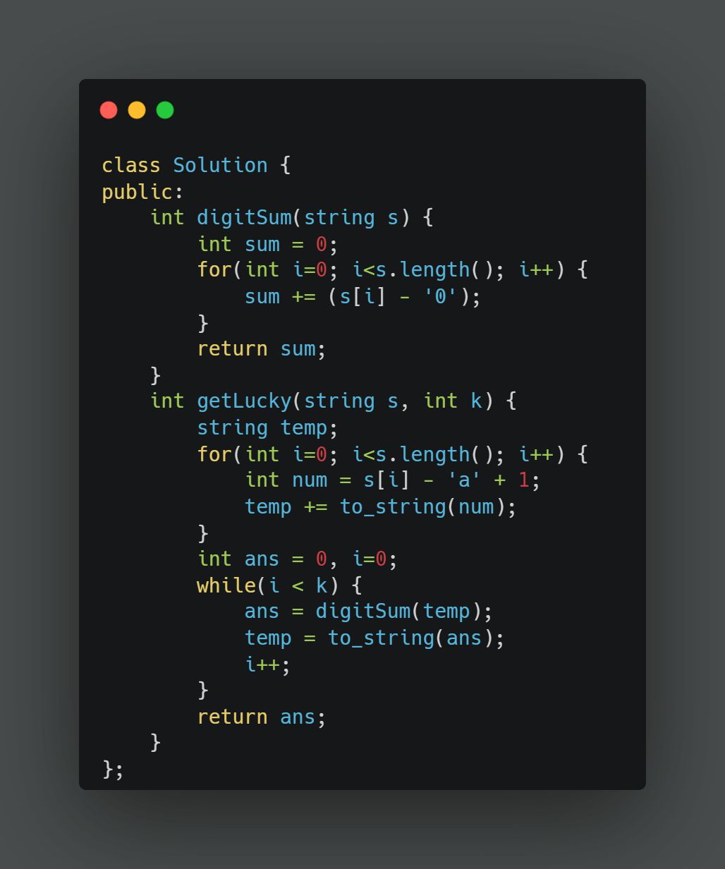 LeetCode Problem 1945: Sum of Digits of String After Convert | Dev ... LeetCode Problem 1945: Sum of Digits of String After Convert | Dev ...