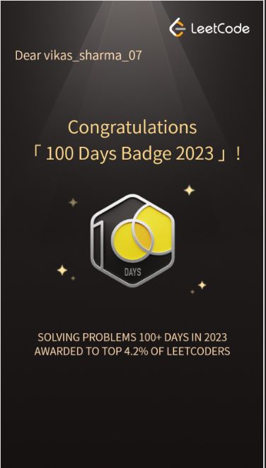Vikas Sharma on LinkedIn: #leetcodebadge #leetcode #leetcode2023 # ... Vikas Sharma on LinkedIn: #leetcodebadge #leetcode #leetcode2023 # ...