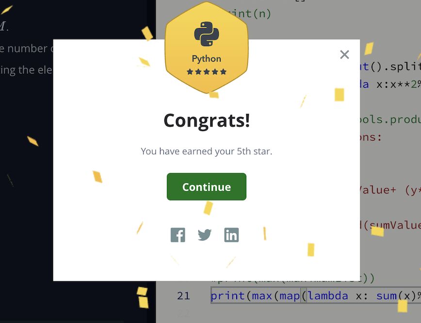 Jashmin Mishra on LinkedIn: #hackerrank #python #coding #weekendlearning Jashmin Mishra on LinkedIn: #hackerrank #python #coding #weekendlearning