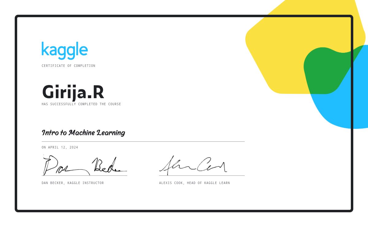Girija R on LinkedIn: #machinelearning #kaggle #ai #datascience Girija R on LinkedIn: #machinelearning #kaggle #ai #datascience