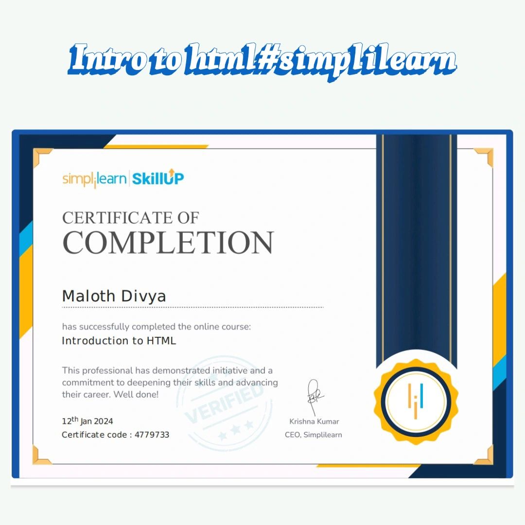Maloth Divya on LinkedIn: #simplilearn Maloth Divya on LinkedIn: #simplilearn