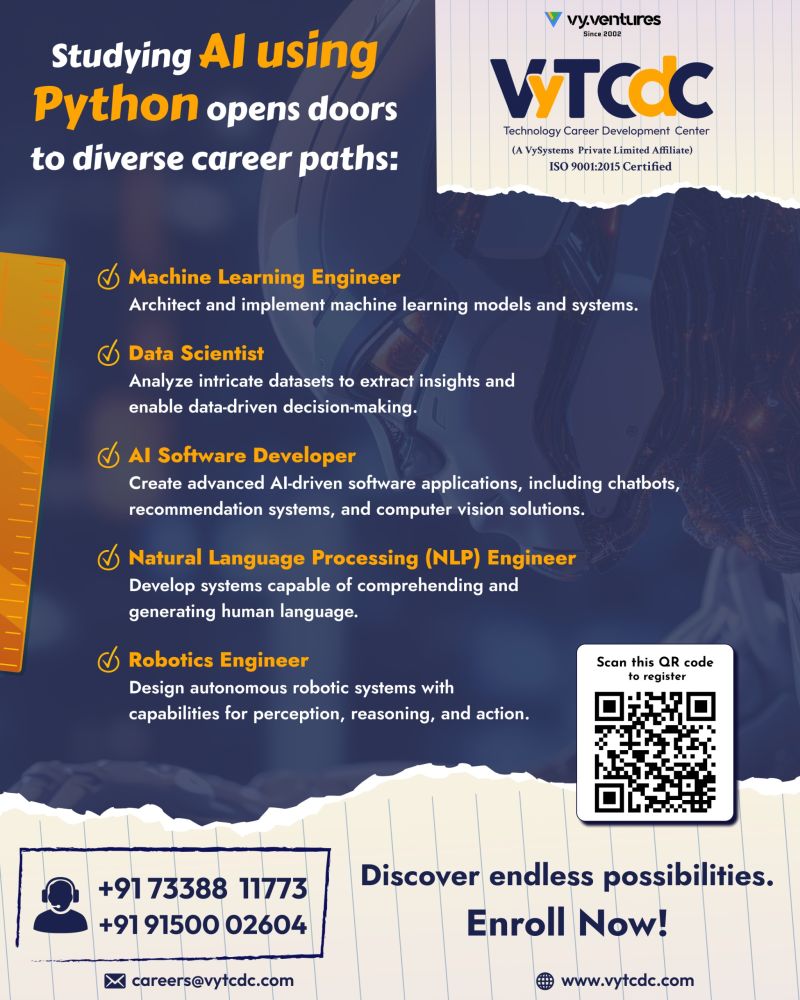 VyTCDC on LinkedIn: #vytcdc #ai #python #aiusingpython #aicourses # ... VyTCDC on LinkedIn: #vytcdc #ai #python #aiusingpython #aicourses # ...