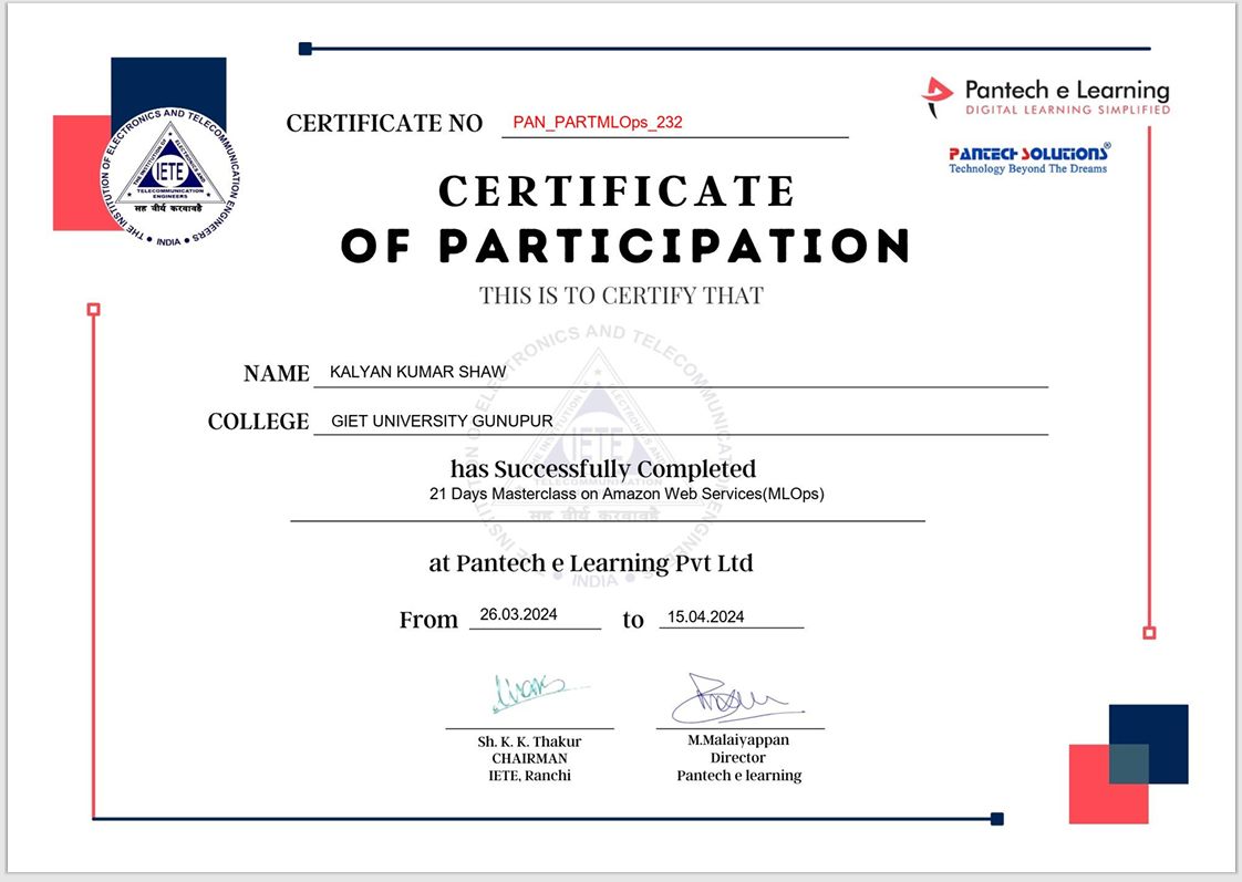Kalyan Kumar Shaw on LinkedIn: #certifiedprofessional #lifelonglearner ... Kalyan Kumar Shaw on LinkedIn: #certifiedprofessional #lifelonglearner ...