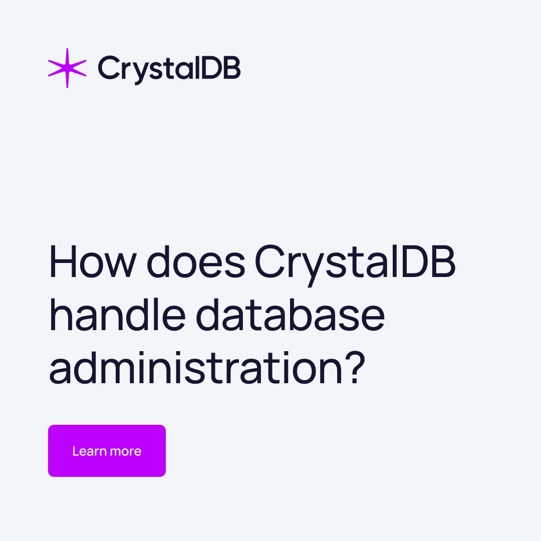 CrystalDB | Self-Managing Serverless PostgreSQL on LinkedIn: # ... CrystalDB | Self-Managing Serverless PostgreSQL on LinkedIn: # ...