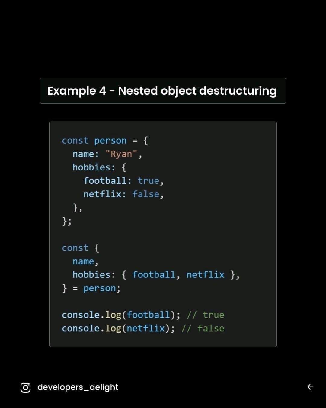 Shaikh Mohsin on LinkedIn: #javascript #programming #destructuring Shaikh Mohsin on LinkedIn: #javascript #programming #destructuring