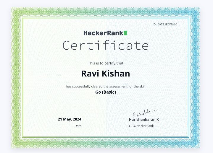 Ravi Kishan on LinkedIn: #golang #programming #hackerrank # ... Ravi Kishan on LinkedIn: #golang #programming #hackerrank # ...