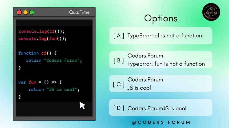 Coders Forum on LinkedIn: #codersforum #javascript #quiz #js #reactjs # ... Coders Forum on LinkedIn: #codersforum #javascript #quiz #js #reactjs # ...