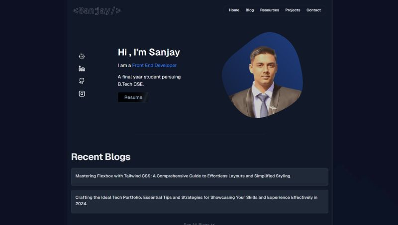 Sanjay Kumar on LinkedIn: #nextjs #reactjs #aceternity #portfolio # ... Sanjay Kumar on LinkedIn: #nextjs #reactjs #aceternity #portfolio # ...