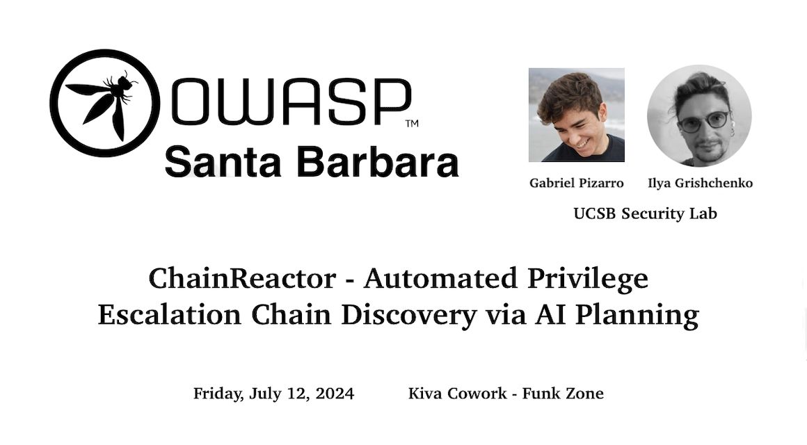 OWASP Santa Barbara on LinkedIn: #santabarbara #infosec #cybersecurity OWASP Santa Barbara on LinkedIn: #santabarbara #infosec #cybersecurity