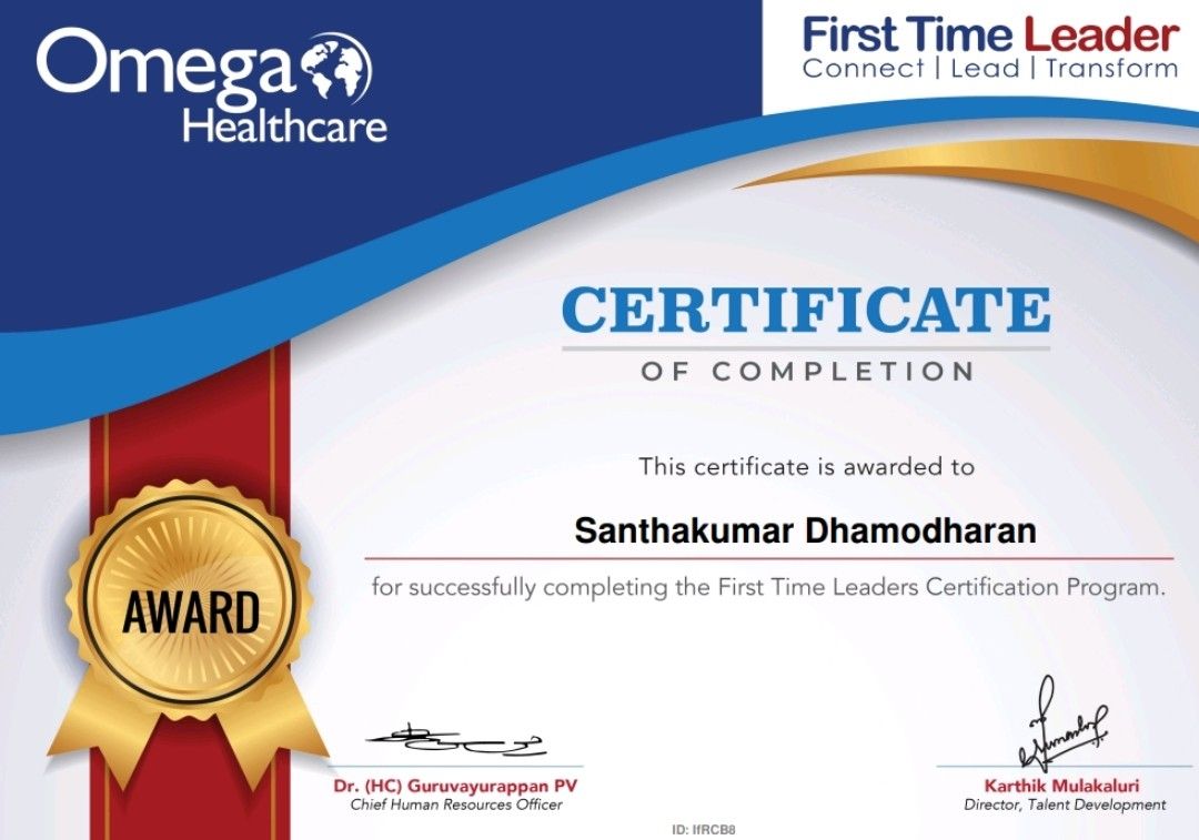 Santhakumar Dhamodharan on LinkedIn: Happy to share with you all that I ... Santhakumar Dhamodharan on LinkedIn: Happy to share with you all that I ...