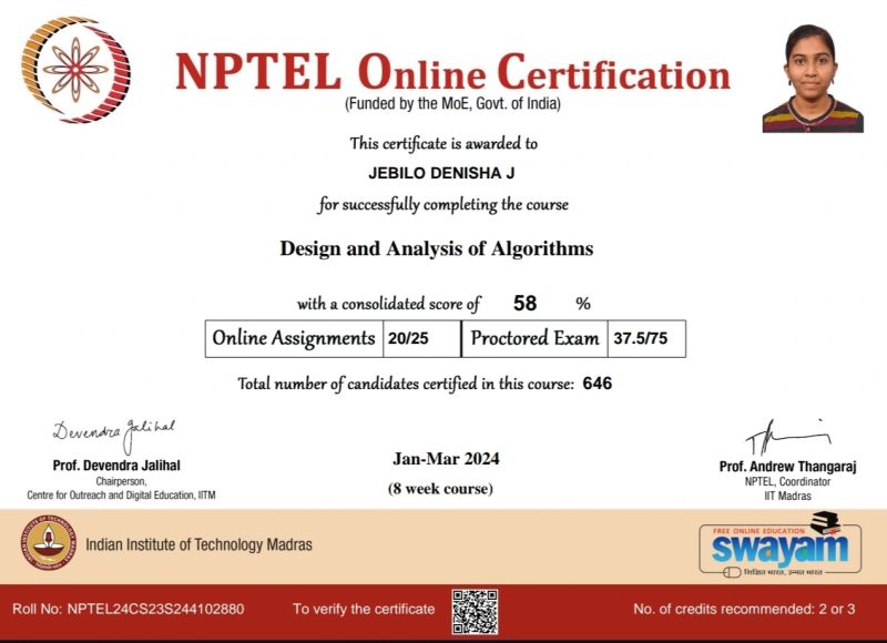 Jebilo Denisha J on LinkedIn: Hey connections!!! I'm glad to share that ... Jebilo Denisha J on LinkedIn: Hey connections!!! I'm glad to share that ...