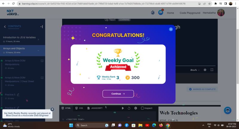 Hemalatha Nunavath on LinkedIn: #day2 #weeklygoal #nxtwave #ccbp ... Hemalatha Nunavath on LinkedIn: #day2 #weeklygoal #nxtwave #ccbp ...