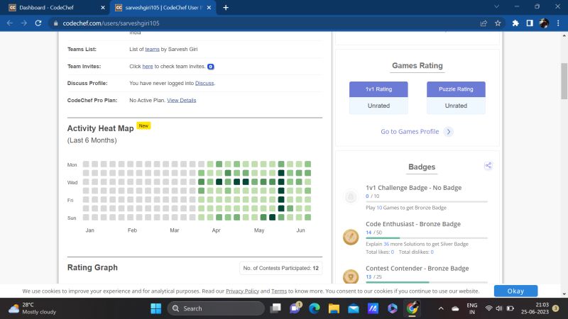 Sarvesh giri on LinkedIn: #codechef #coding #python #c #connections Sarvesh giri on LinkedIn: #codechef #coding #python #c #connections