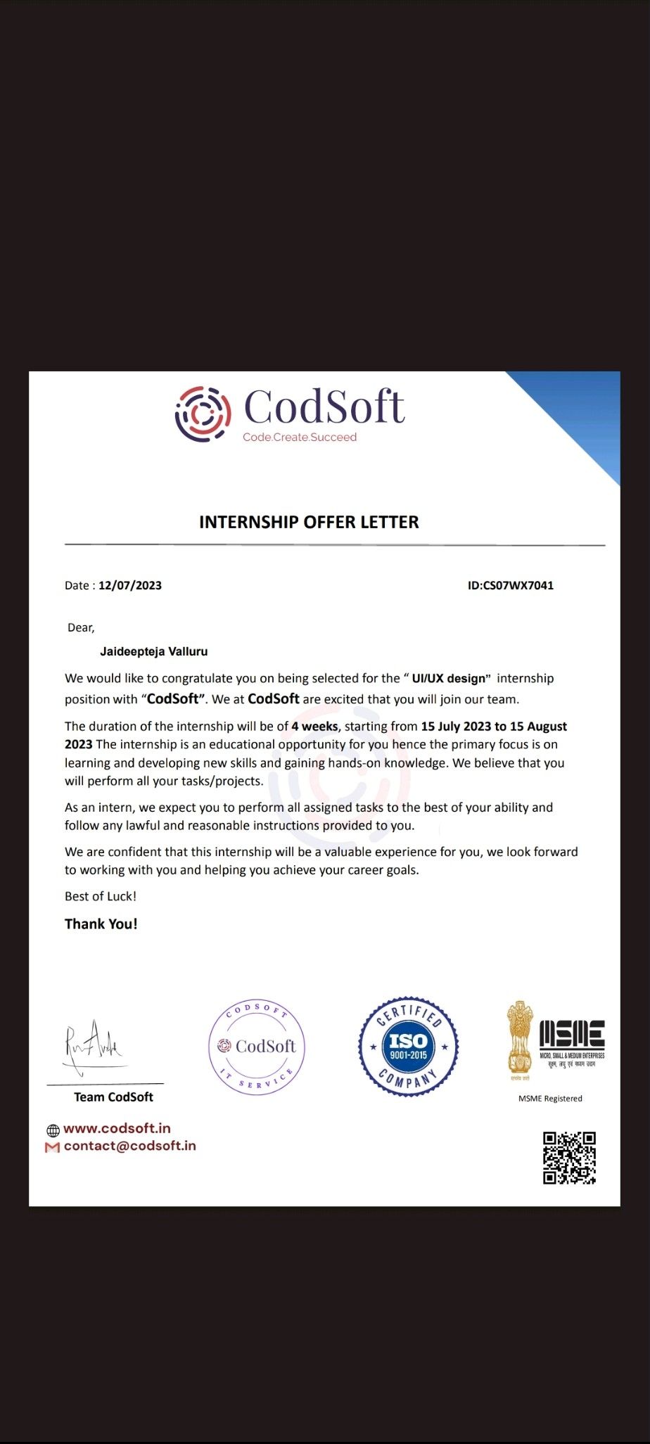 Jai Deep on LinkedIn: #codsoft #internship Jai Deep on LinkedIn: #codsoft #internship