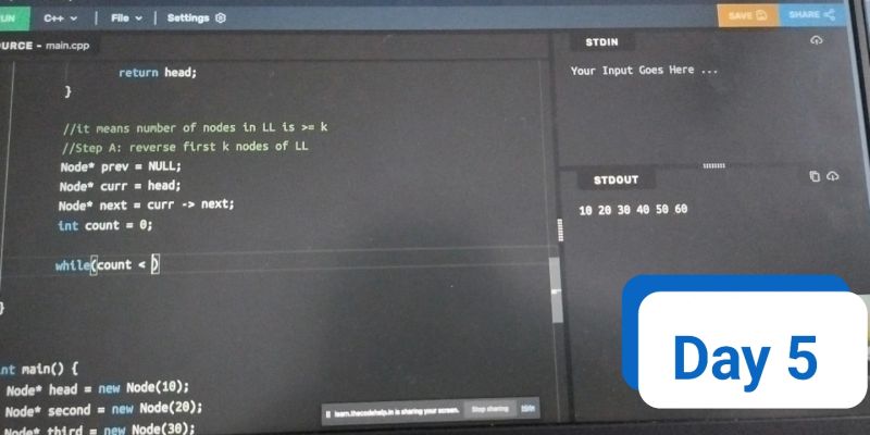Pratham . on LinkedIn: #coding #dsa #day5 Pratham . on LinkedIn: #coding #dsa #day5
