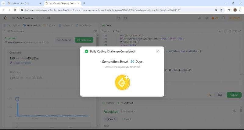 Khushi Saini on LinkedIn: #100daysofcodingchallenge #leetcode # ... Khushi Saini on LinkedIn: #100daysofcodingchallenge #leetcode # ...